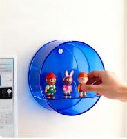 China Wall-mounted storage box, round wall-hung figure display case, fully transparent acrylic display case, dust-proof blind box storage for sale