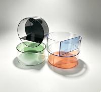 China Wall-mounted storage box, round wall-hung figure display case, fully transparent acrylic display case, dust-proof blind box storage for sale