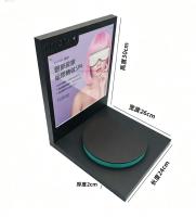 China Acrylic Countertop LED Display Stand for Neck Massager, Custom Brand POS Retail Display Rack with Screen Player for Electronic Product Promotion for sale