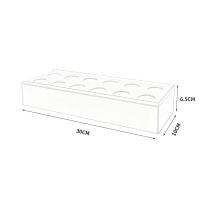 China Rainbow Acrylic Long Flower Box Multi-hole Rose Display Stand Wedding Table Decor Acrylic Floral Container for sale