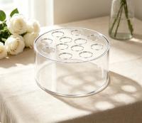 China Rainbow Acrylic Long Flower Box Multi-hole Rose Display Stand Wedding Table Decor Acrylic Floral Container for sale