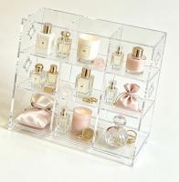 China Acrylic 9 Grid Display Cabinet, Clear Cube Organizer for Crystals, Perfume, Jewelry & Collectibles for sale