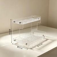 China Three-tier Detachable Acrylic Storage Rack for Bathroom Supplies, Cosmetics, Toiletries and Skincare Products for sale