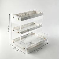 China Three-tier Detachable Acrylic Storage Rack for Bathroom Supplies, Cosmetics, Toiletries and Skincare Products for sale