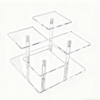 China Clear Acrylic Tiered Jewelry Display Stand, Multi-Layer Vanity Organizer for Earrings, Necklaces, Rings & Small Perfume Bottles for sale