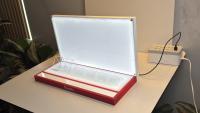 China Custom LED Backlit Acrylic Display Stand | 3C Electronics & TWS Earbuds Counter Showcase for sale