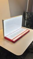 China Custom LED Backlit Acrylic Display Stand | 3C Electronics & TWS Earbuds Counter Showcase for sale