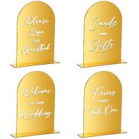 China Acrylic table number cards, QR code printable standing signs, table card display stands for birthday party table seating decorations for sale