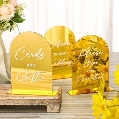 China Acrylic table number cards, QR code printable standing signs, table card display stands for birthday party table seating decorations for sale
