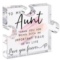 China Clear Acrylic Puzzle Shaped Plaque Gift for Mom, Mother’s Day Freestanding Decorative Sign for sale