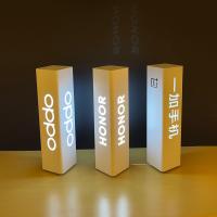 China LED Acrylic Light Box Sign | Custom 4‑Sided Illuminated Desktop Logo Display Stand for Retail Counter for sale