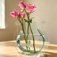 China Fish Shaped Acrylic Vase | Clear Flower Vase & Mini Fish Bowl | Modern Table Centerpiece for Wedding, Home & Office Decor for sale