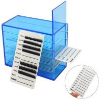 China 5-Layer Acrylic Lash Extension Storage Box, Clear Lash Tile Holder Organizer with Measurement Scale for Lash Tech Supplies & Salon for sale
