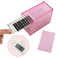 China 5-Layer Acrylic Lash Extension Storage Box, Clear Lash Tile Holder Organizer with Measurement Scale for Lash Tech Supplies & Salon for sale