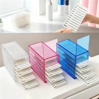 China 5-Layer Acrylic Lash Extension Storage Box, Clear Lash Tile Holder Organizer with Measurement Scale for Lash Tech Supplies & Salon for sale