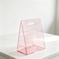 China Acrylic Flower Tote Box, Clear Portable Flower Gift Box with Handle, Modern Floral Packaging for Wedding, Valentine's Day & Home Decor for sale