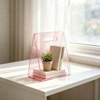China Acrylic Flower Tote Box, Clear Portable Flower Gift Box with Handle, Modern Floral Packaging for Wedding, Valentine's Day & Home Decor for sale