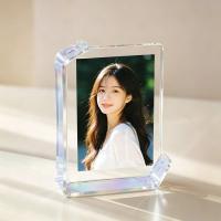 China Pink Transparent Acrylic U-Shaped Photo Frame — Desktop Picture Stand for Home Decor, Custom Sizes & Logo Available for sale