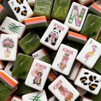 China Premium 4-Layer Acrylic American Mahjong Set — 160 Engraved Tiles, Luxury Crystal Clear Finish, Portable Game Night Gift. for sale