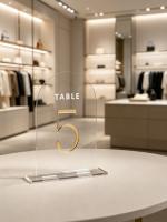 China Custom Acrylic Table Number Stand, Arched Table Sign Holder for Wedding Banquet Party, Desktop Number Display, Custom Logo & Text for sale