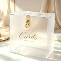 China Acrylic Wedding Card Box With Heart Lock, Wedding Reception Card & Gift Box, Wedding Money Box for sale