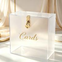 China Acrylic Wedding Card Box With Heart Lock, Wedding Reception Card & Gift Box, Wedding Money Box for sale