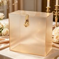 China Acrylic Wedding Card Box With Heart Lock, Wedding Reception Card & Gift Box, Wedding Money Box for sale
