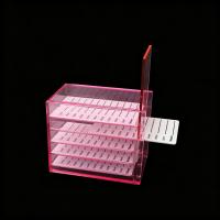 China 5-Layer Acrylic Lash Extension Storage Box, Clear Lash Tile Holder Organizer with Measurement Scale for Lash Tech Supplies & Salon for sale