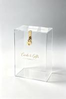 China Acrylic Wedding Card Box With Heart Lock, Wedding Reception Card & Gift Box, Wedding Money Box for sale