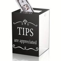 China Title: Lockable Acrylic Suggestion Box & Donation Box, Charity Fundraising Ballot Box with Top Slot for Office, Church & Reception for sale