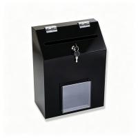 China Title: Lockable Acrylic Suggestion Box & Donation Box, Charity Fundraising Ballot Box with Top Slot for Office, Church & Reception for sale