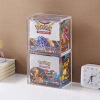 China Clear Acrylic Magnetic Card Storage Box, Trading Card Display Case for Pokemon TCG, Sports Cards & Collectibles, Dustproof Magnet Lid for sale