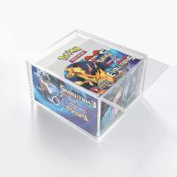 China Clear Acrylic Magnetic Card Storage Box, Trading Card Display Case for Pokemon TCG, Sports Cards & Collectibles, Dustproof Magnet Lid for sale