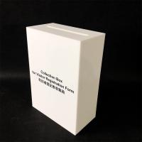 China Title: Lockable Acrylic Suggestion Box & Donation Box, Charity Fundraising Ballot Box with Top Slot for Office, Church & Reception for sale