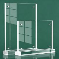China Magnetic Acrylic Table Sign Holder, L Shape Clear Acrylic Price Display Stand for Retail Shop for sale