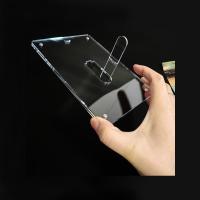 China A4 Clear Acrylic L-shaped Table Tent, Slant Magnetic Menu Holder, Desktop Menu & Price Display Stand, A5 Table Ten for sale