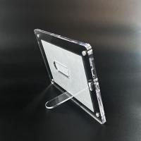 China A4 Clear Acrylic L-shaped Table Tent, Slant Magnetic Menu Holder, Desktop Menu & Price Display Stand, A5 Table Ten for sale