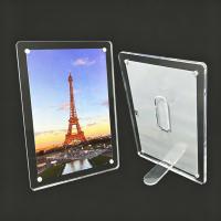 China A4 Clear Acrylic L-shaped Table Tent, Slant Magnetic Menu Holder, Desktop Menu & Price Display Stand, A5 Table Ten for sale