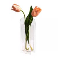 China Acrylic Arch Vase, Colorful U Shape Flower Vase for Home Decor, Clear Acrylic Planter for sale