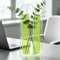China Acrylic Arch Vase, Colorful U Shape Flower Vase for Home Decor, Clear Acrylic Planter for sale