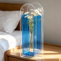 China Acrylic Arch Vase, Colorful U Shape Flower Vase for Home Decor, Clear Acrylic Planter for sale