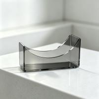 China Clear Acrylic Curved Display Stand, Transparent U-Shape Acrylic Product Holder for Cosmetic & Bottle Display for sale