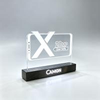 China Custom Mobile Phone Shape LED Acrylic Display Sign, Illuminated Countertop Brand Sign for Mobile Shop, Exhibition & Retail Promotion for sale