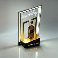 China LED Acrylic Lighted Liquor Bottle Display Stand, Custom Glow Wine Bottle Holder for Bar for sale