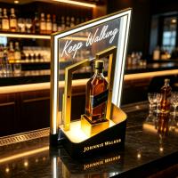 China LED Acrylic Lighted Liquor Bottle Display Stand, Custom Glow Wine Bottle Holder for Bar for sale
