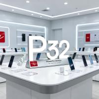 China Custom Countertop LED Light Sign itel P32 Desktop 3D Illuminated Logo Sign for Mobile Phone Shop Display for sale