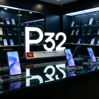 China Custom Countertop LED Light Sign itel P32 Desktop 3D Illuminated Logo Sign for Mobile Phone Shop Display for sale