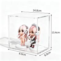 China Cross-border acrylic magnetic storage box, blind box, card and figure display case, dust-proof high-transparency storage box for Pokémon game cards for sale