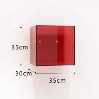 China Colored Wall Mount Acrylic Display Cube, Floating Wall Box for Handbag & Collectible Display, Custom Wholesale for sale
