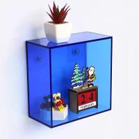 China Colored Wall Mount Acrylic Display Cube, Floating Wall Box for Handbag & Collectible Display, Custom Wholesale for sale